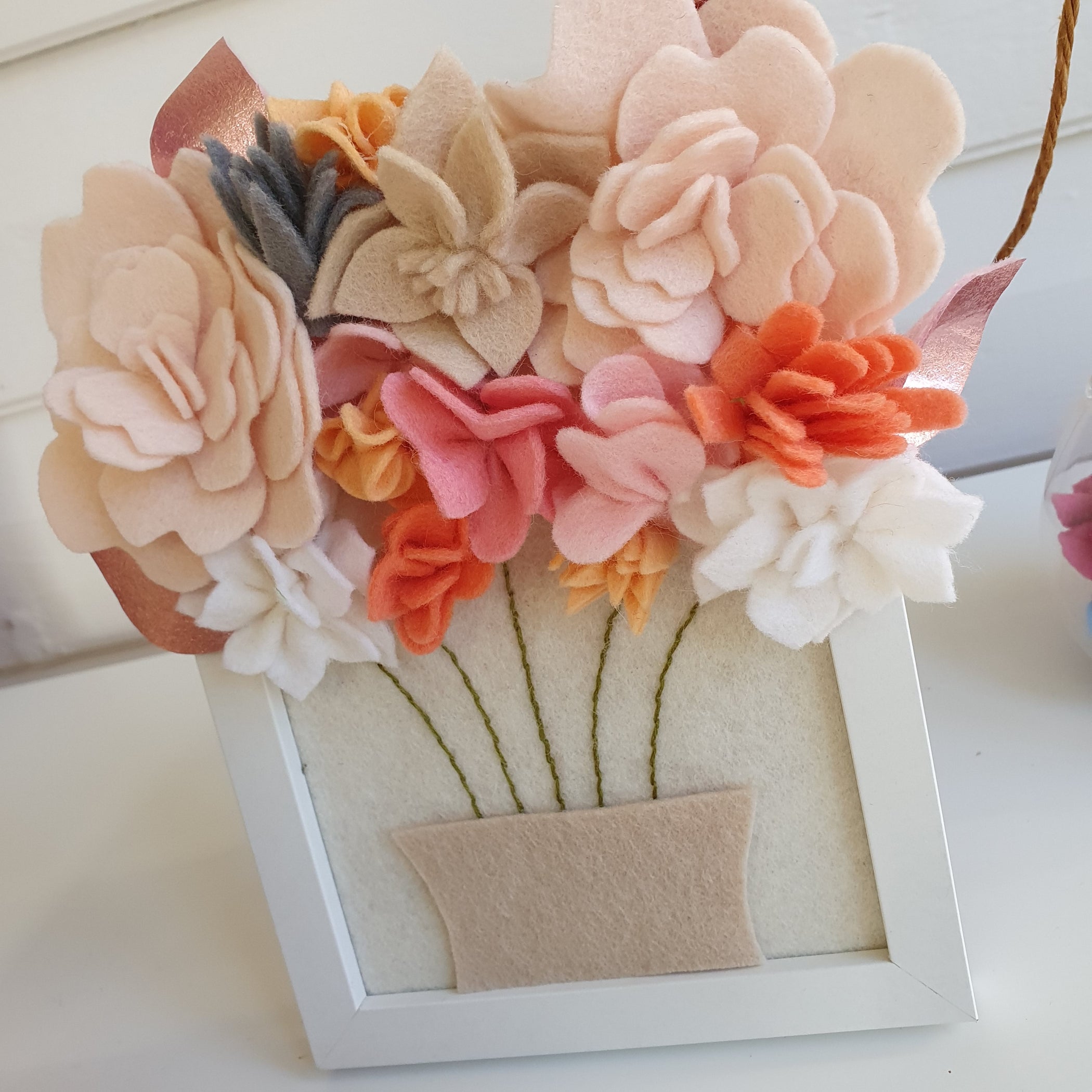 Free PDF Pattern - Felt Flowers in Picture Frame Sewing pattern — My ...