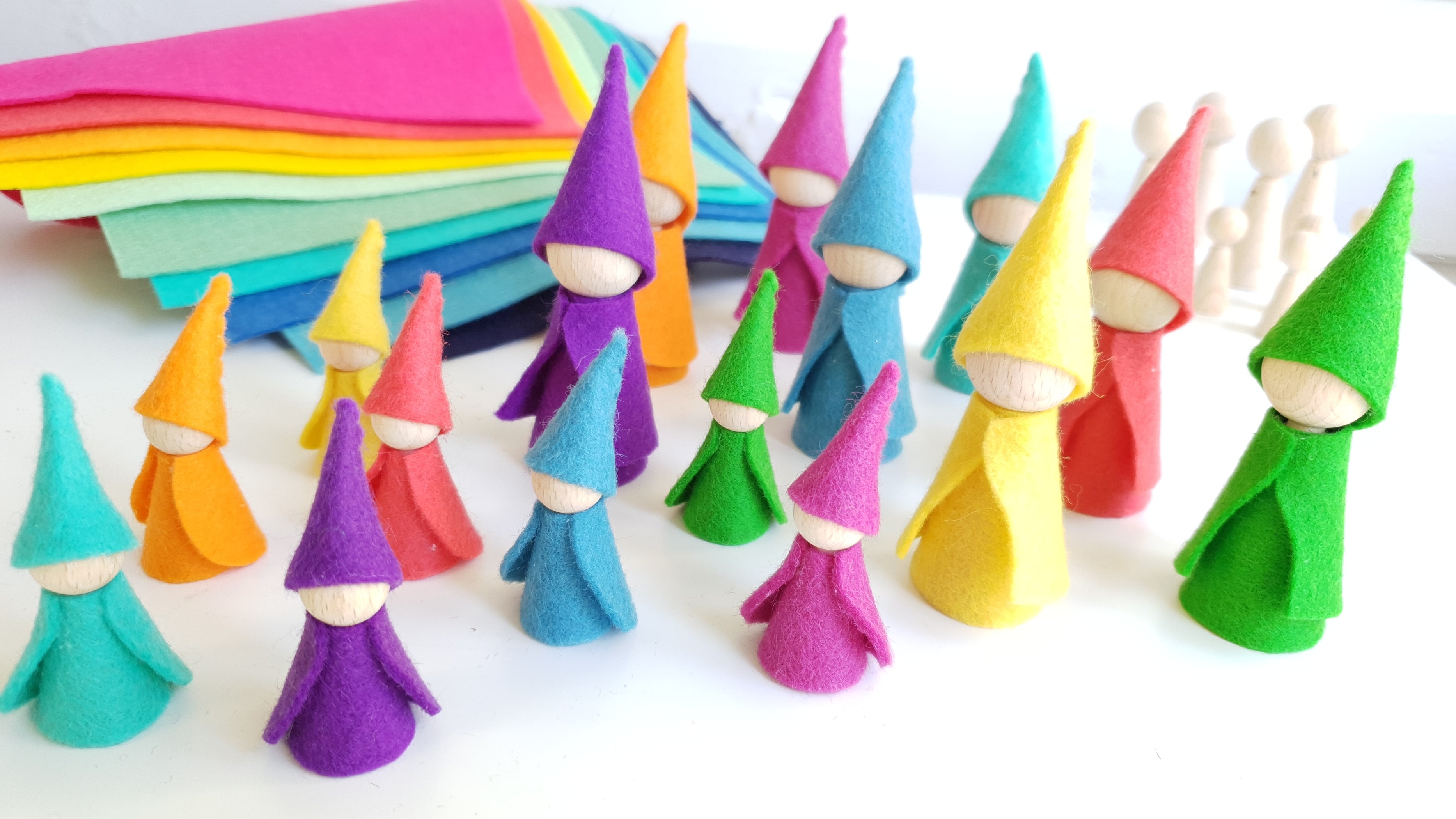 My Felt Lady Wooden Peg Doll Clothing PDF Download Sewing Pattern